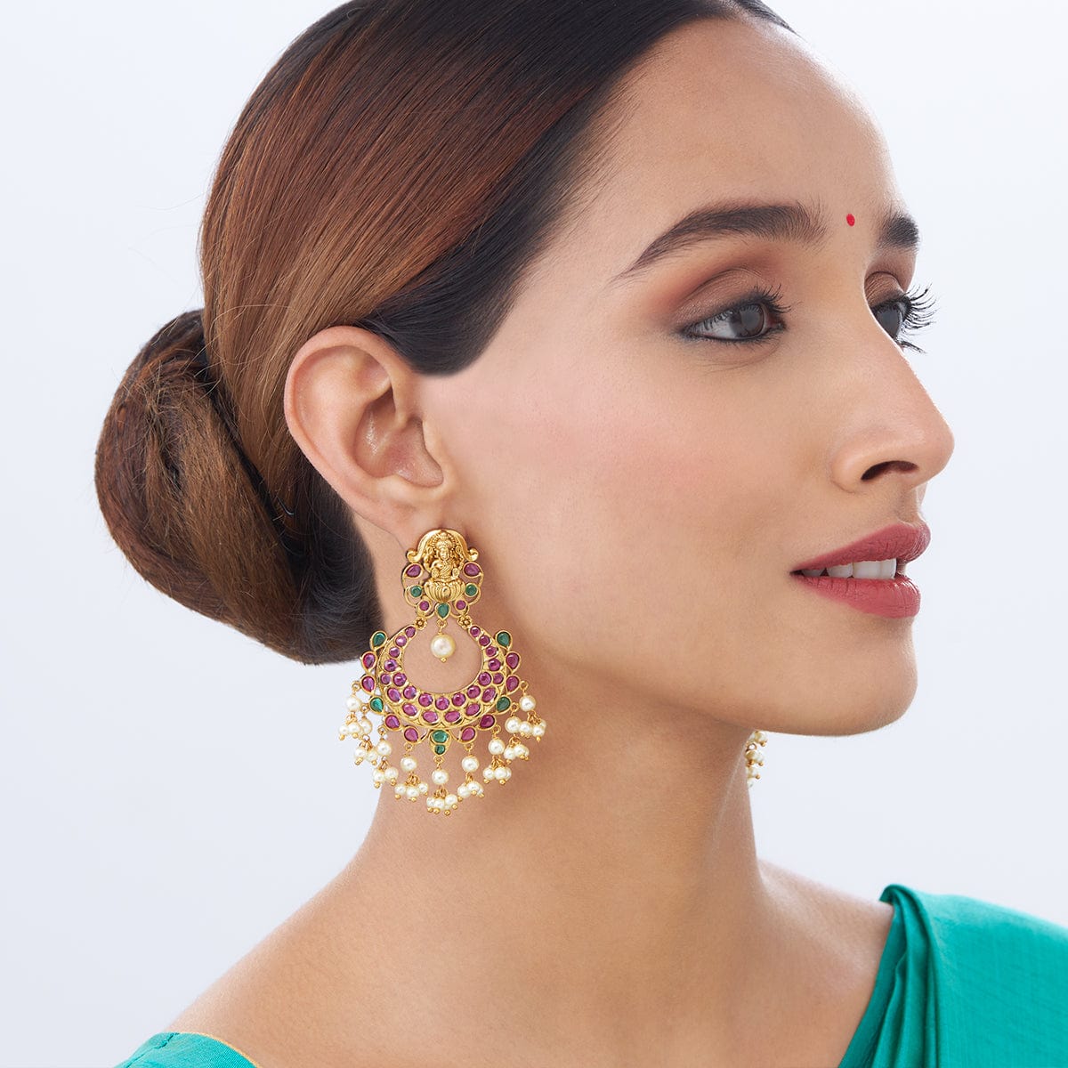 Ethnic Chandbali Earrings | Shop Chandbali Earrings Silver Style