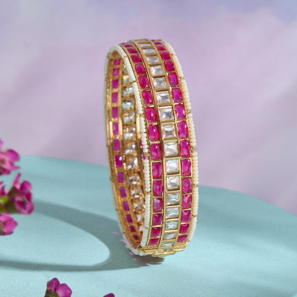 Regal Kundan Bangles Set | Discover New Kundan Bangles Designs