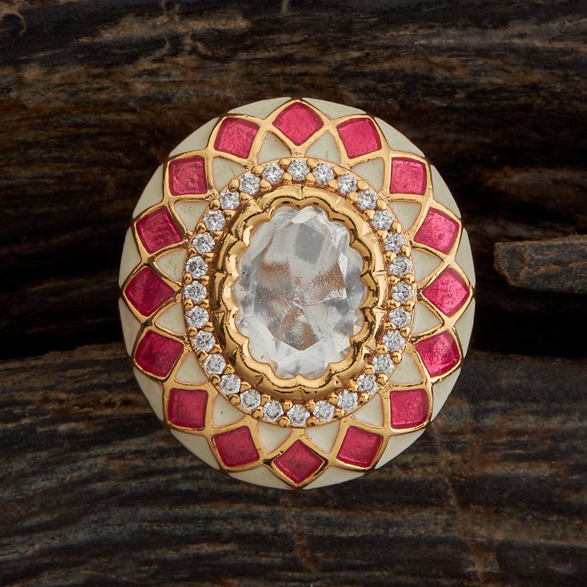Kundan Finger Ring 161556