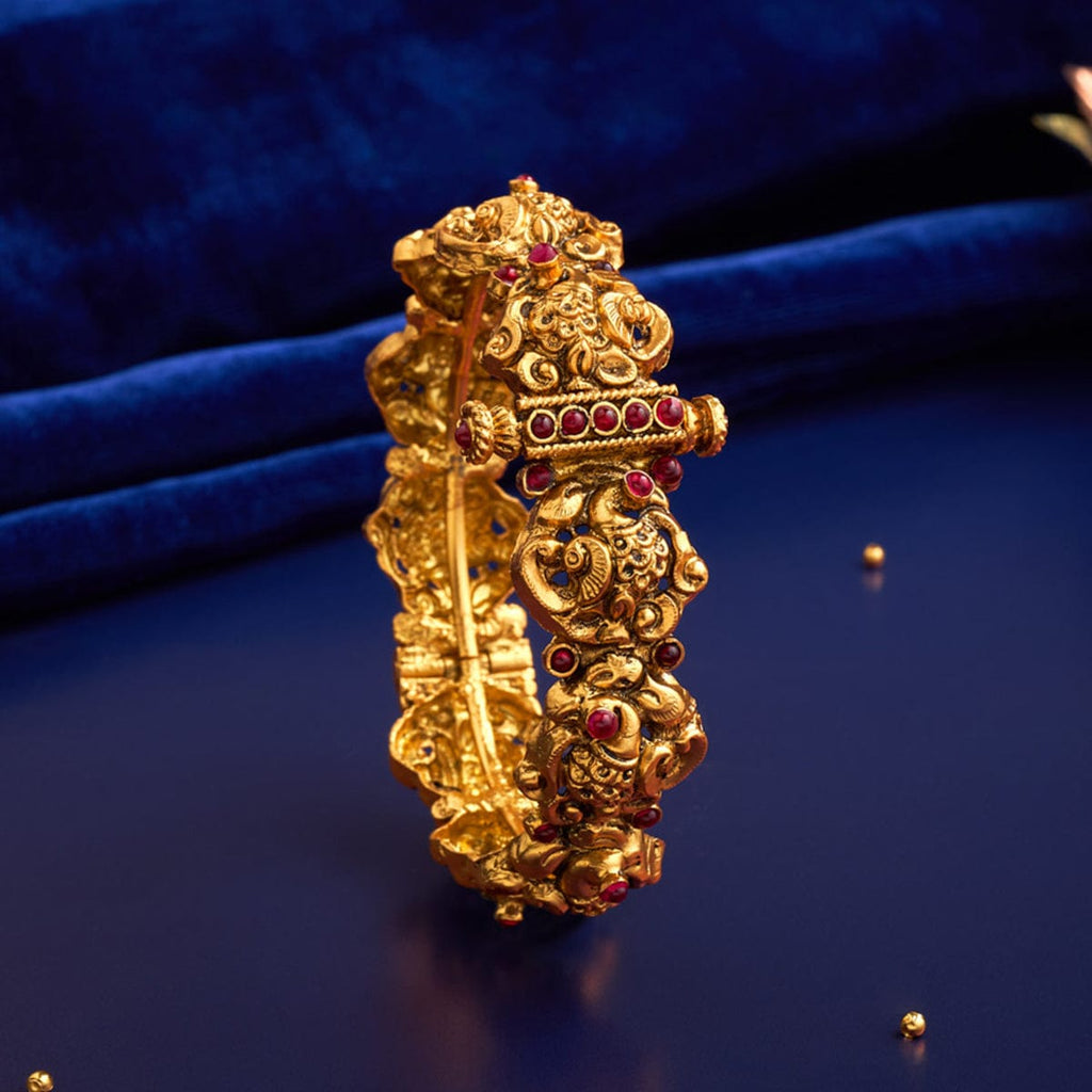 Elegant 92.5 Silver Temple Jewellery Bangles | Shop Temple Bangles