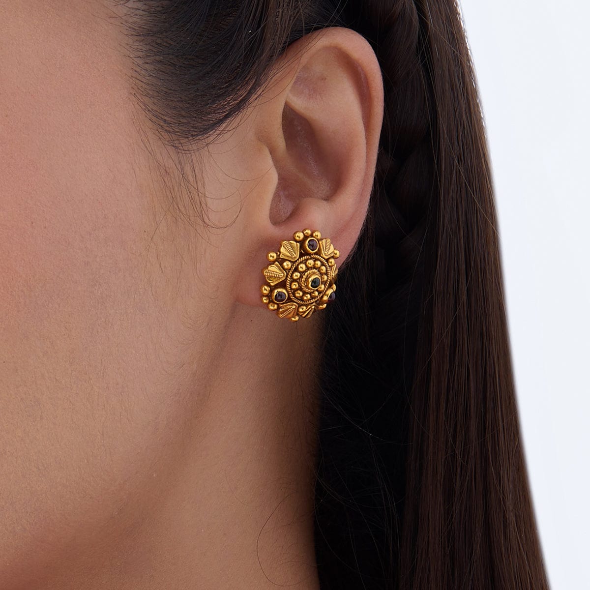 Silver Temple Earring 165465