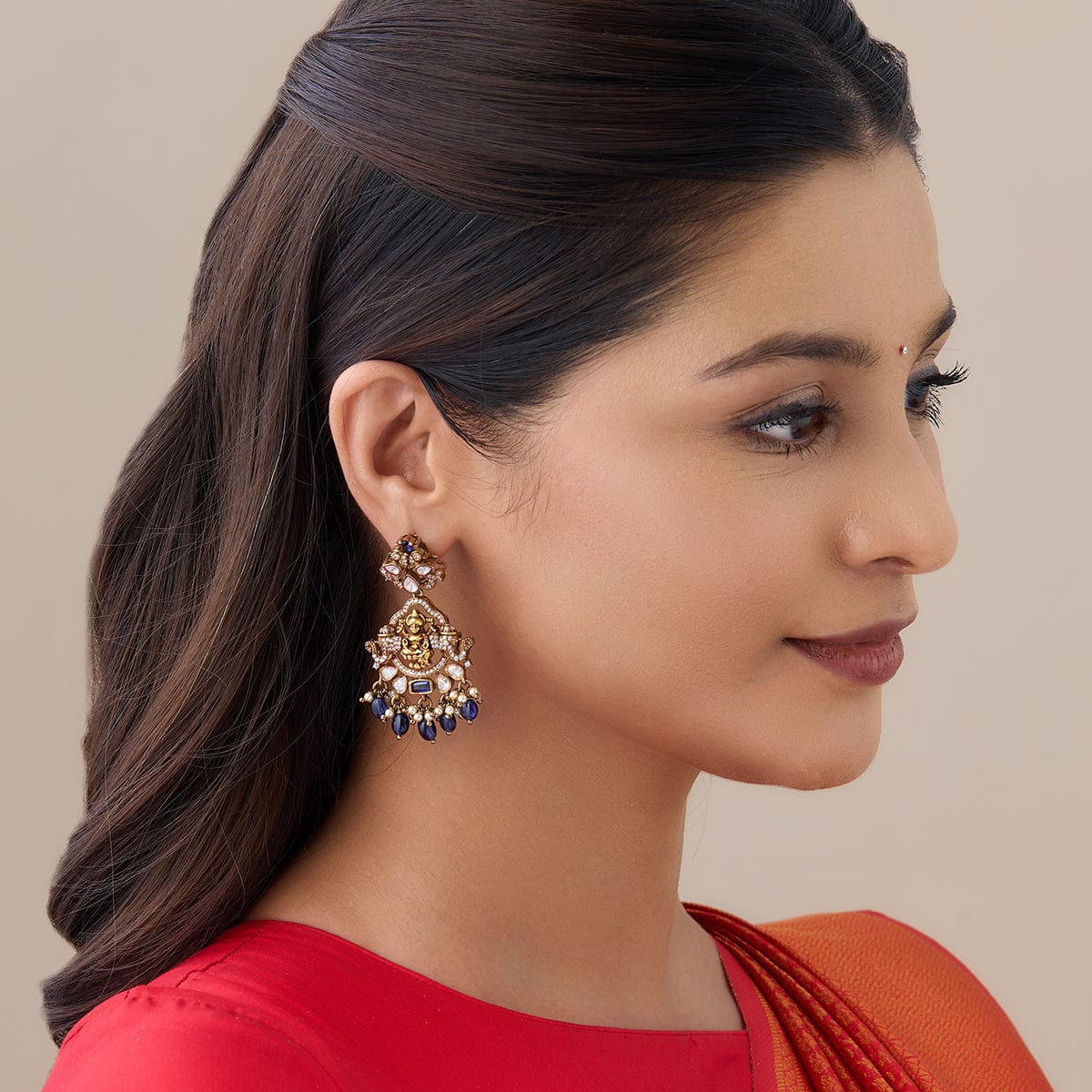 Silver Temple Earring 162693